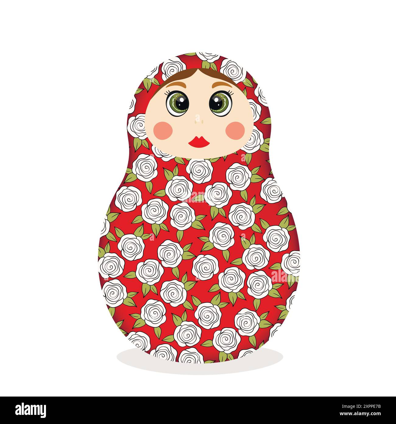 Russian Matryoshka. Traditional Russian folklore dolls with big eyes ...