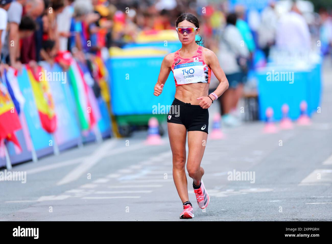 Paris, France. 7th Aug, 2024. Kumiko Okada (JPN) Race Walk : Mixed Walk ...