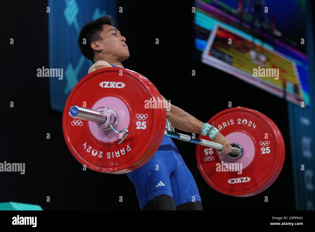 John Febuar Ceniza of the Philippines competes during the men's 61kg ...