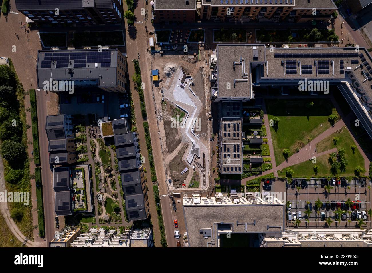 Aerial top down street plan view of Noorderhaven residential ...