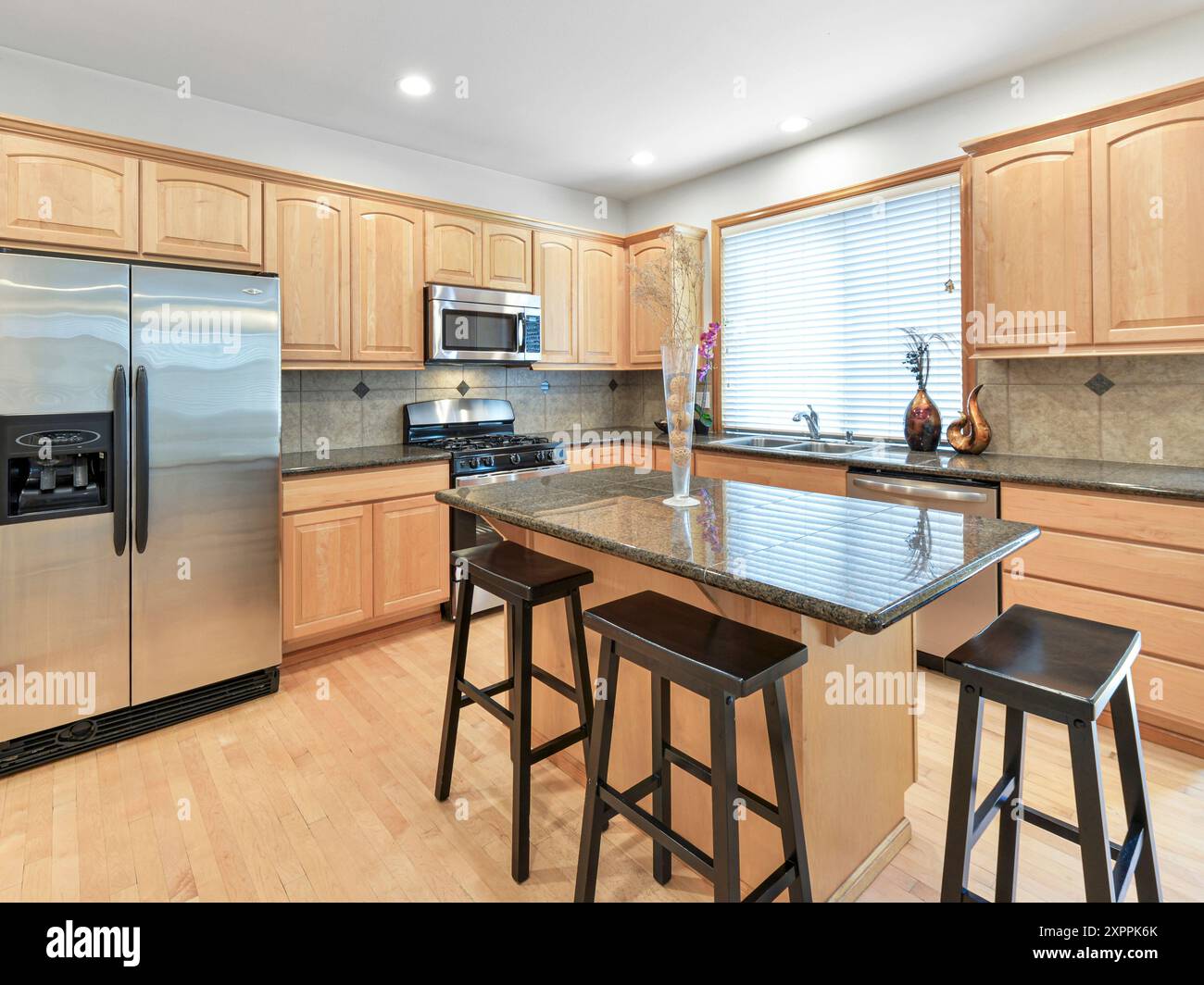 Modern residential kitchen interior Stock Photo - Alamy