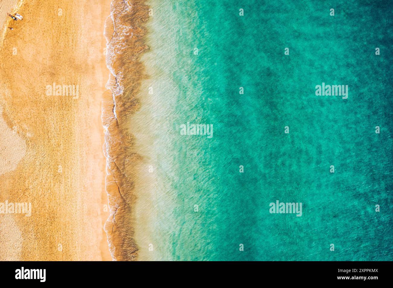 Aerial view of beach in Morro del Jable town (Morro Jable beach) on ...