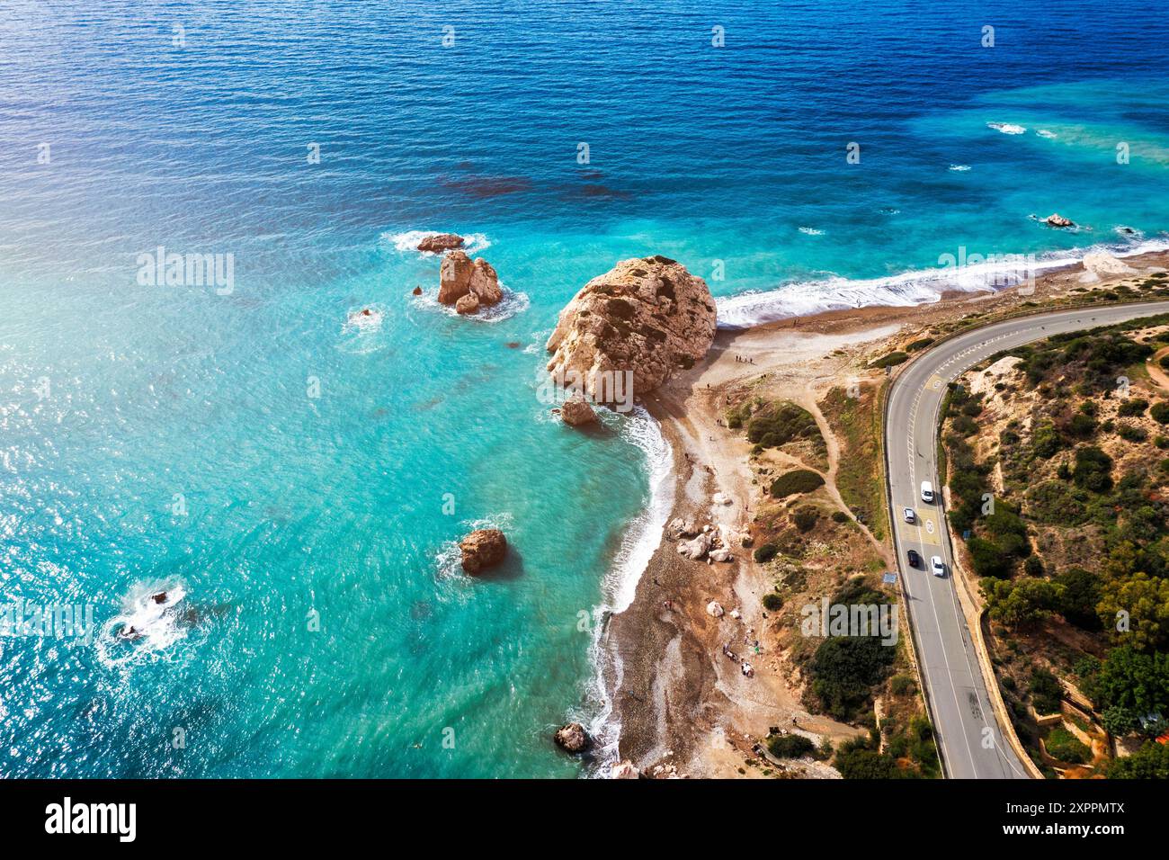Petra tou Romiou (Aphrodite's Rock) the birthplace of Aphrodite, Paphos ...