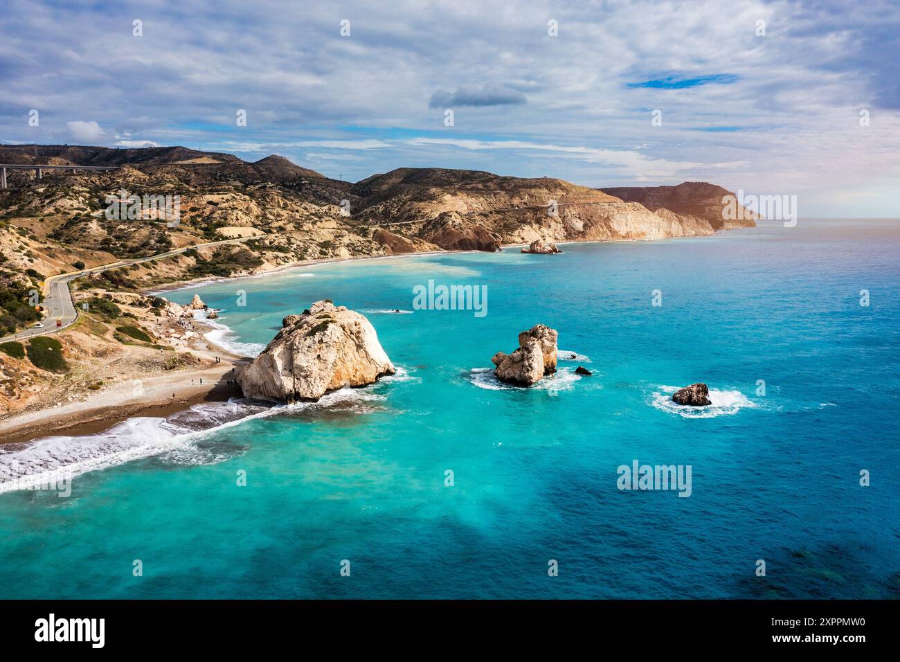 Petra tou Romiou (Aphrodite's Rock) the birthplace of Aphrodite, Paphos ...