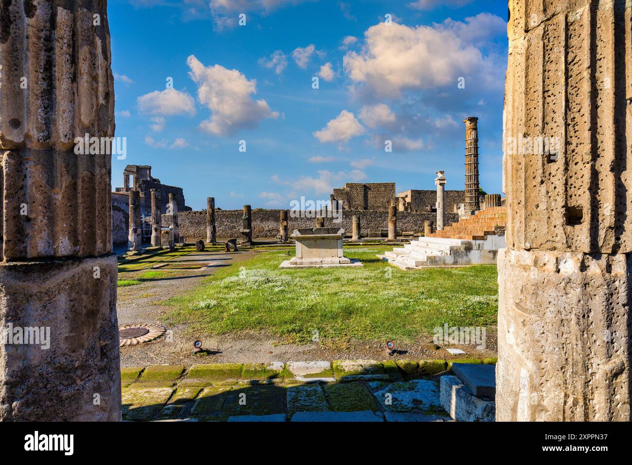 Ancient ruins of Pompei city (Scavi di Pompei), Naples, Italy. View of ...