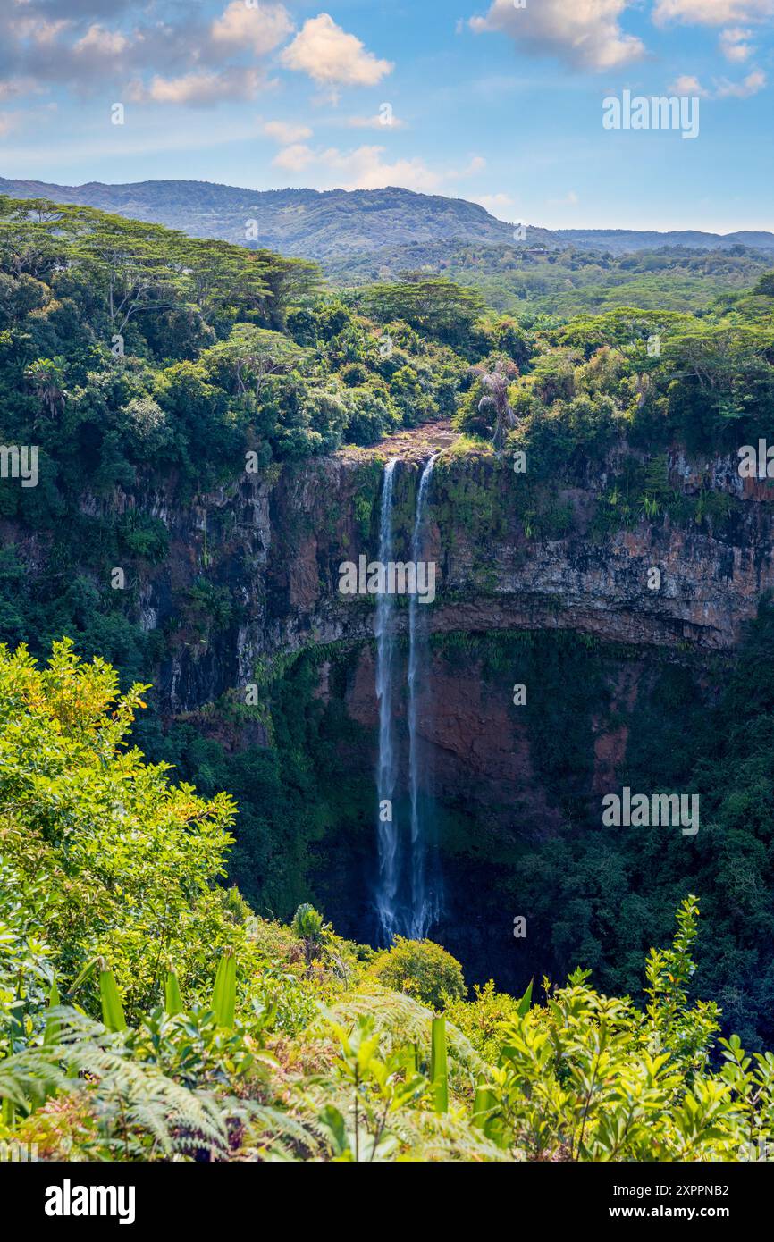 The highest waterfall on the island of Mauritius is Chamarel, whose ...