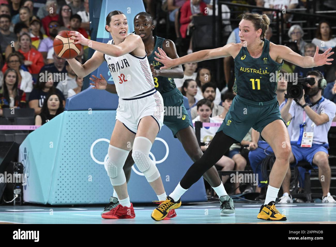 Angela Dugalic of Serbia and Alanna Smith of Australia, Basketball ...
