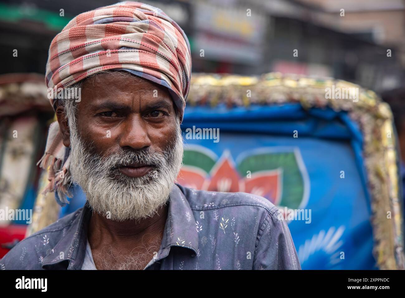 Portrait of a rickshaw driver, Barisal (Barishal), Barisal District ...