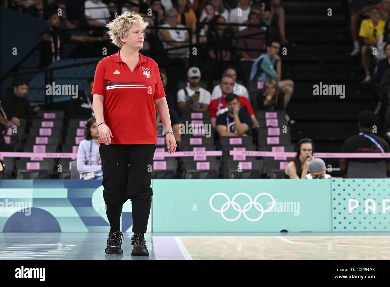 Coach Marina Maljkovic of Serbia, Basketball, Women's Quarterfinal ...