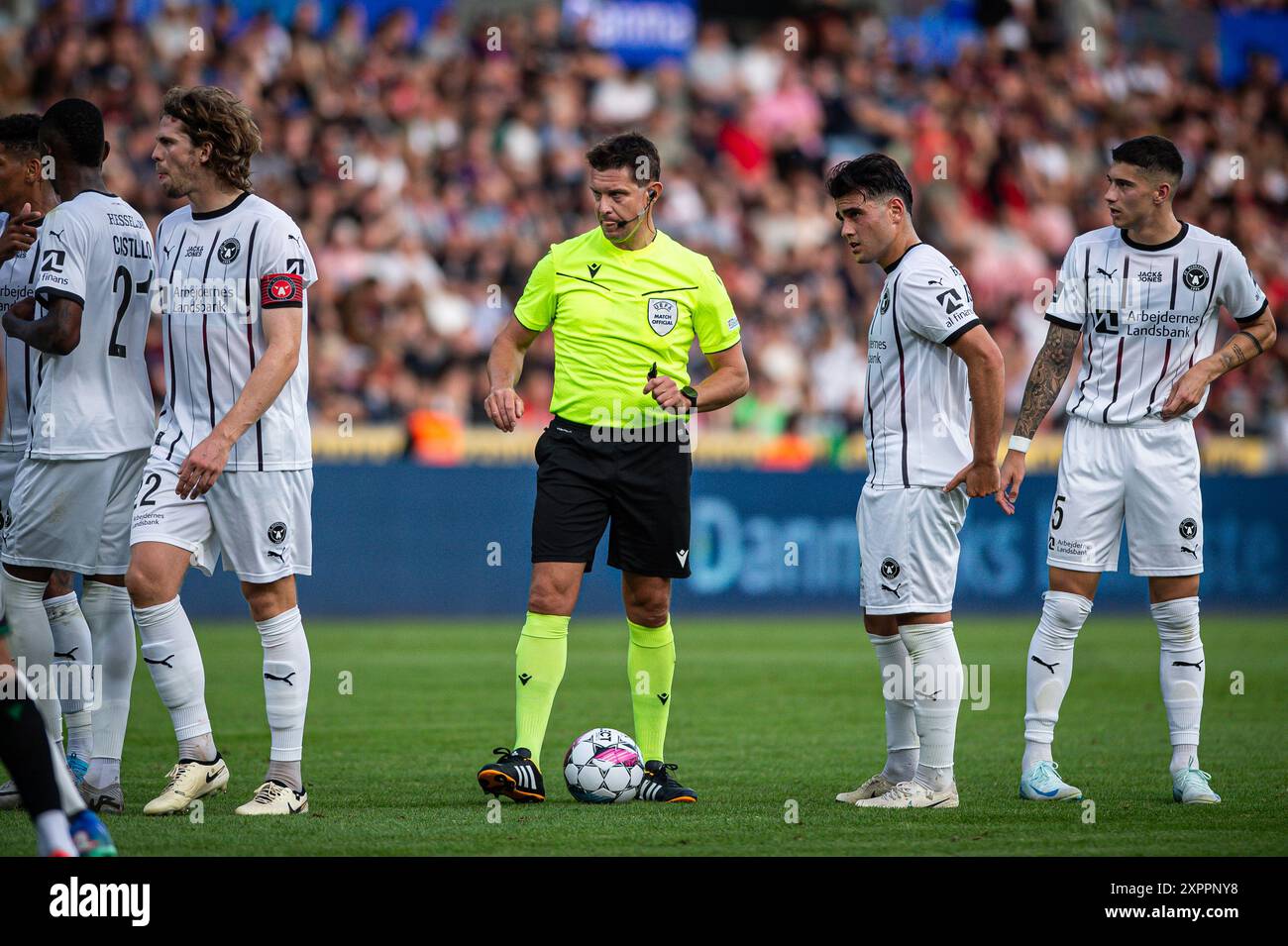 Herning, Denmark. 06th, August 2024. Referee Matej Jug seen during the UEFA Champions League ...