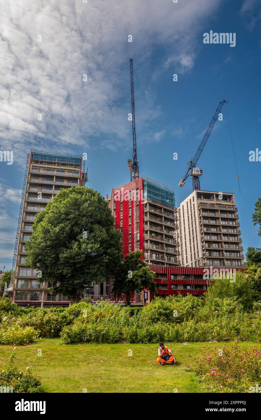 Brighton, August 7th 2024: Three new high-rise buildings next to ...