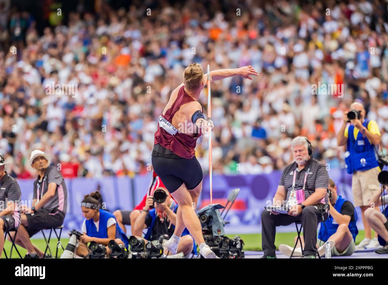 Paris, Ile de France, France. 6th Aug, 2024. PATRIKS GAILUMS (LAT) of ...