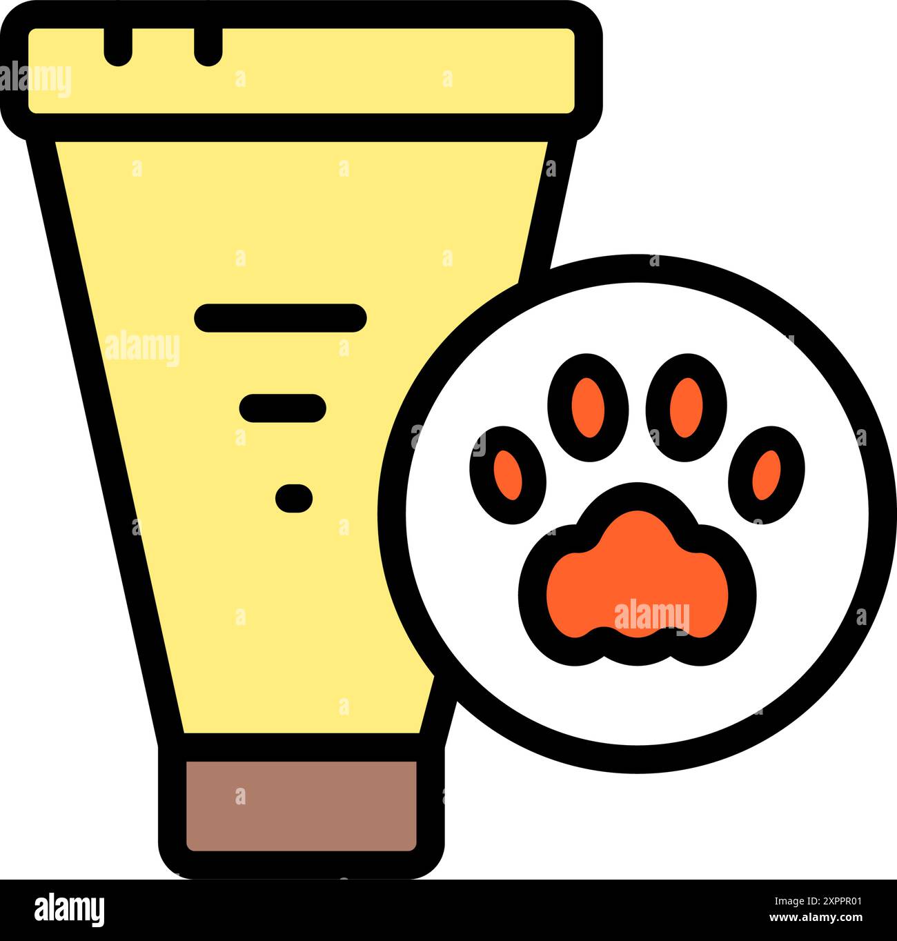 Dog paw cream icon hi-res stock photography and images - Alamy