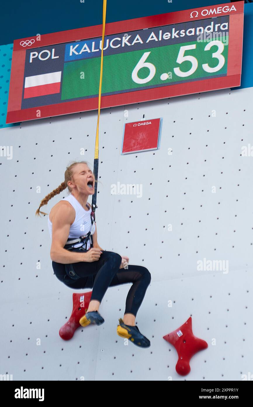 Bronze medalist Aleksandra Kalucka of Team Poland celebrates on the ...