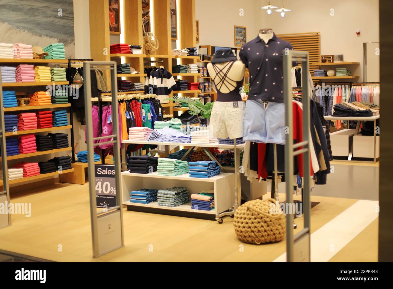 Thessaloniki, Greece 05.08.2024 Nautica store in Mediterranean Cosmos ...