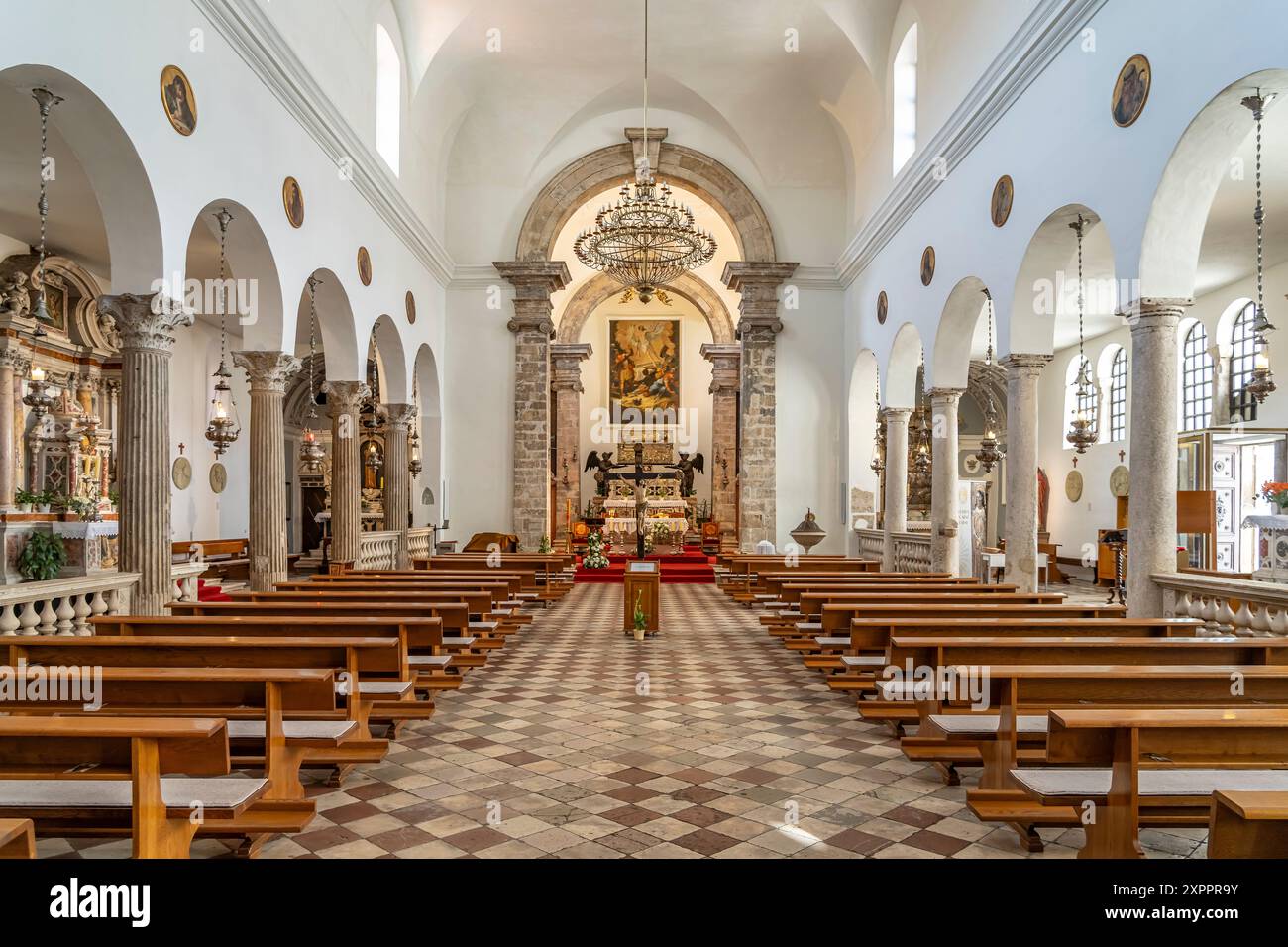 Interior of the Church of St. Simeon in Zadar, Croatia, Europe Stock ...