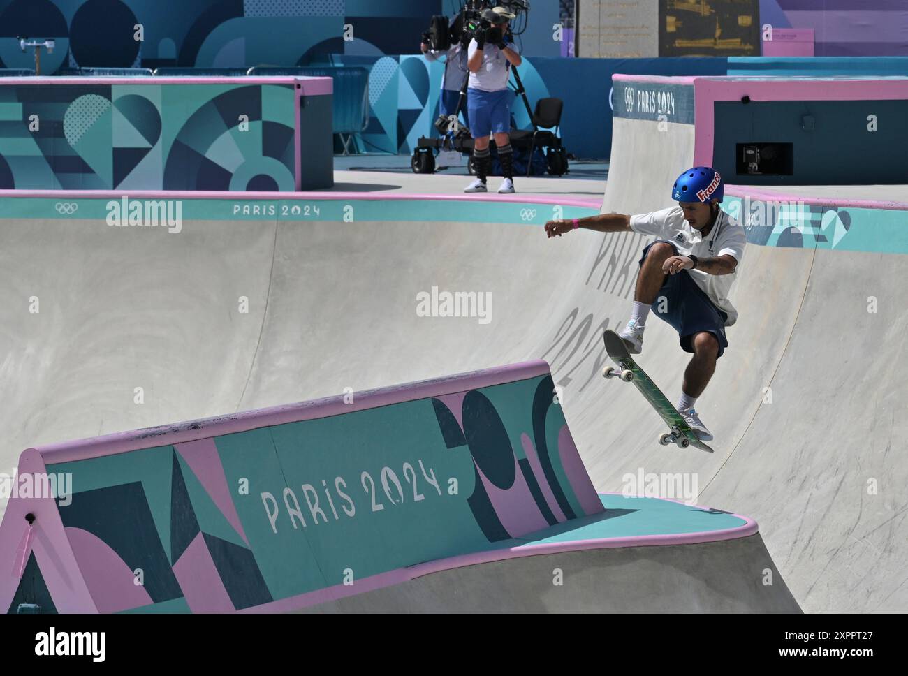 Vincent Matheron of France, Skateboarding, Men's Park Prelims during ...
