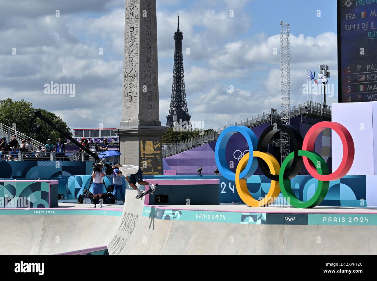 Vincent Matheron of France, Skateboarding, Men's Park Prelims during ...