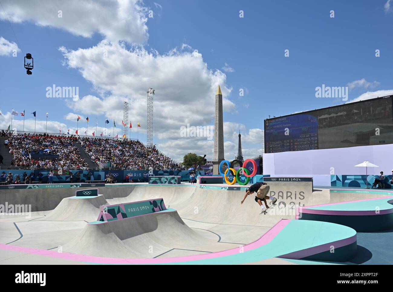 Illustration, Skateboarding, Men's Park Prelims during the Olympic ...