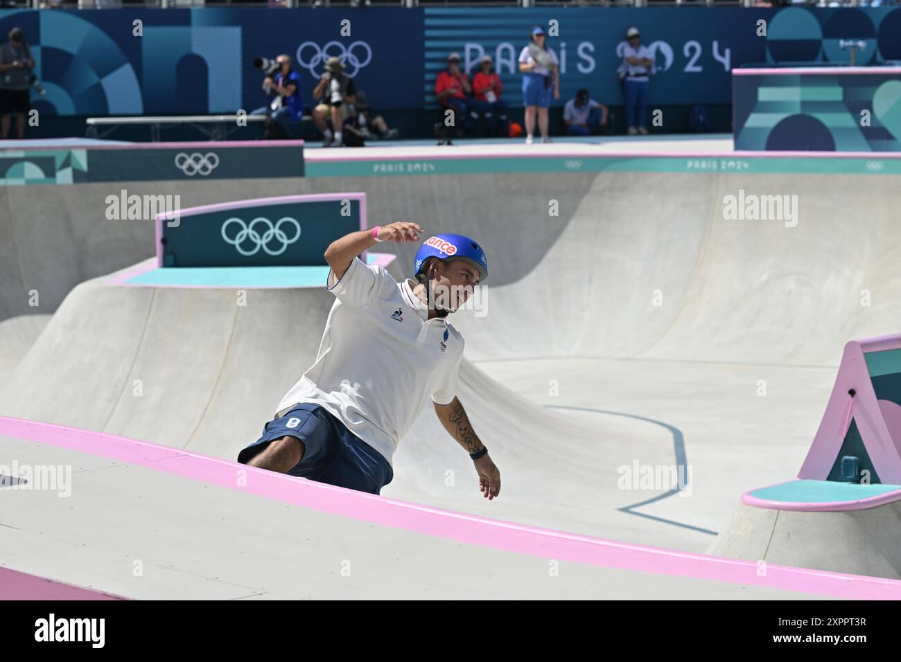 Vincent Matheron of France, Skateboarding, Men's Park Prelims during ...