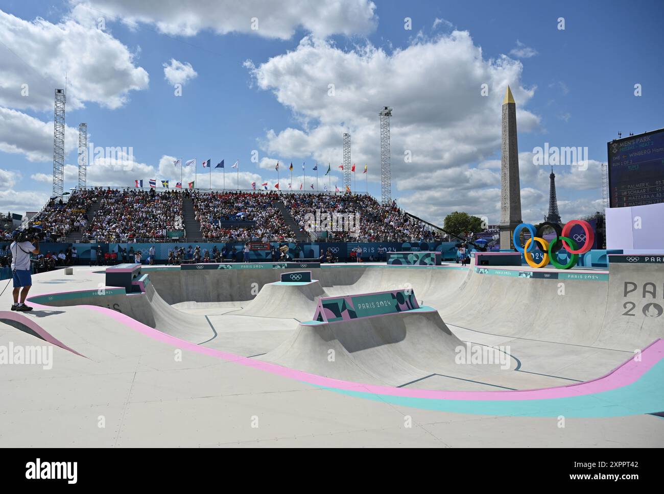 Illustration, Skateboarding, Men's Park Prelims during the Olympic ...