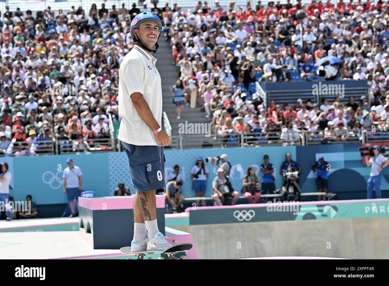 Vincent Matheron of France, Skateboarding, Men's Park Prelims during ...