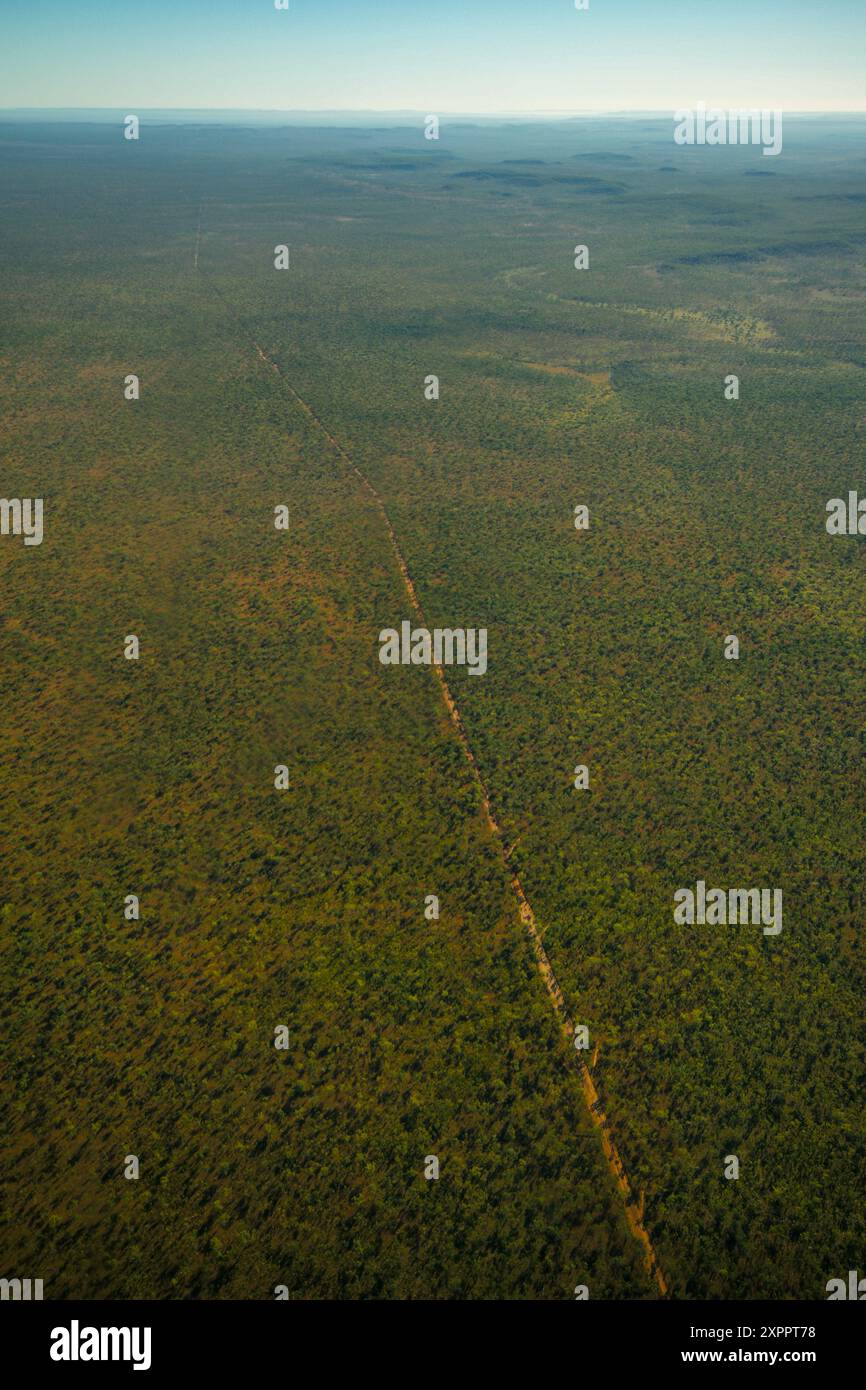 Aerial view of the Mitchell River Road, far north Western Australia ...