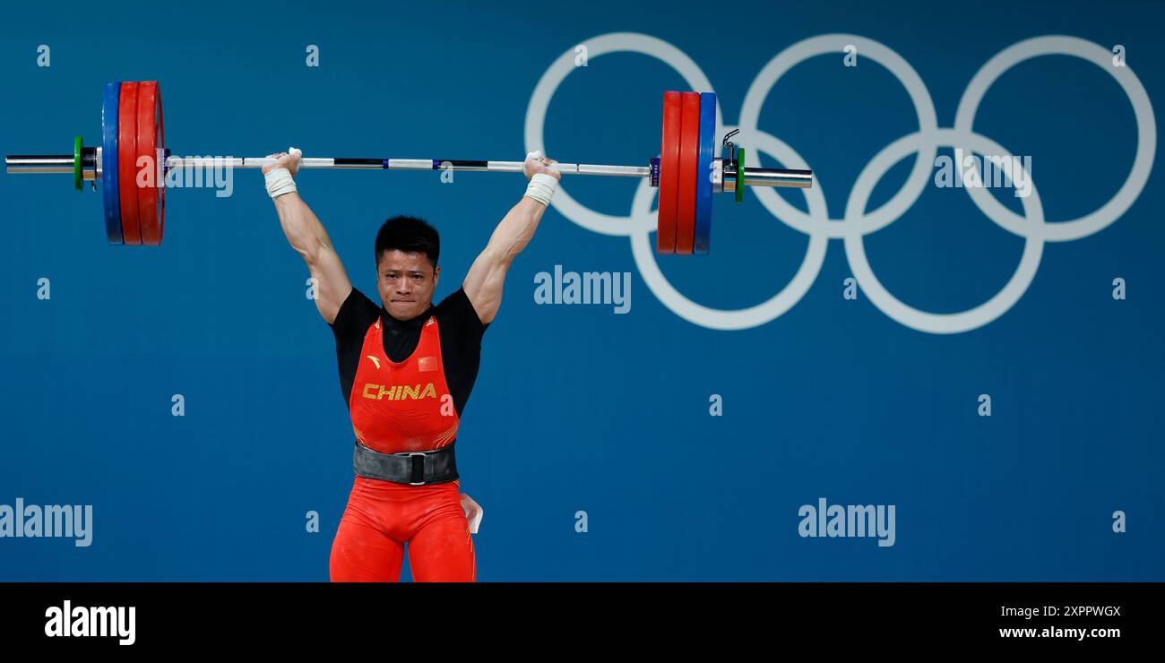 Paris, France. 7th Aug, 2024. Li Fabin of China competes during the ...
