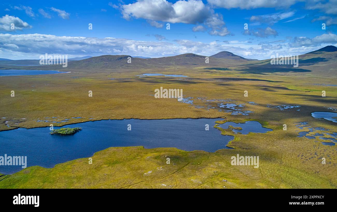 Forsinard Flows Sutherland Scotland flow country in summer sunshine ...