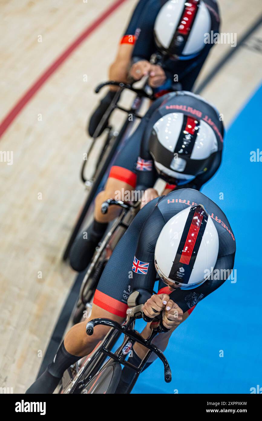 Paris, France. 07th August 2024. Olympic Games,track cycling speed and ...