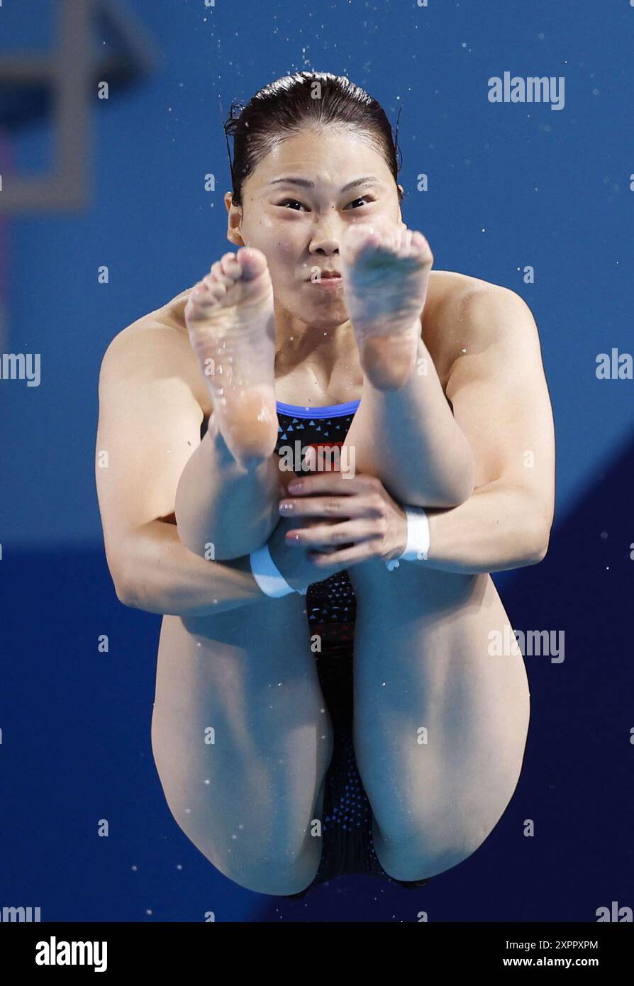 Japan's Haruka Enomoto competes in the women's 3-meter springboard ...