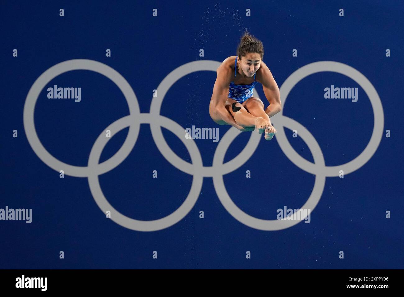 Egypt's Maha Amer competes in the women's 3m springboard diving ...