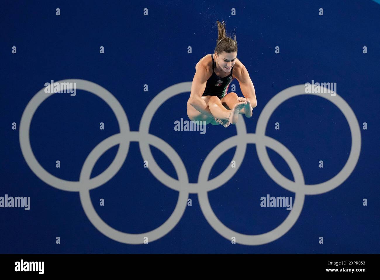 Italy's Elena Bertocchi competes in the women's 3m springboard diving ...