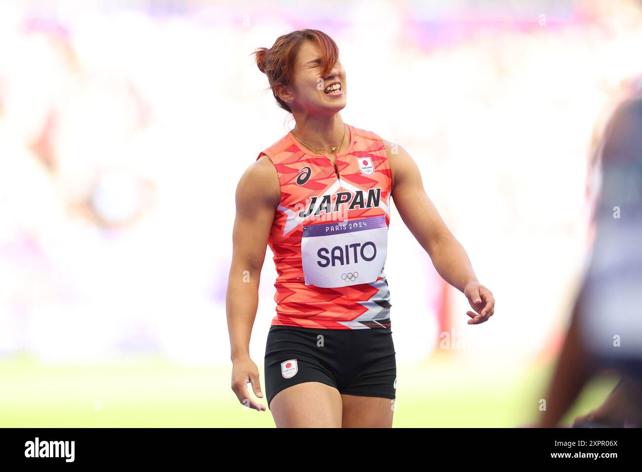 Saint-Denis, France. 7th Aug, 2024. Marina Saito (JPN) Athletics : Women's Javelin Throw ...