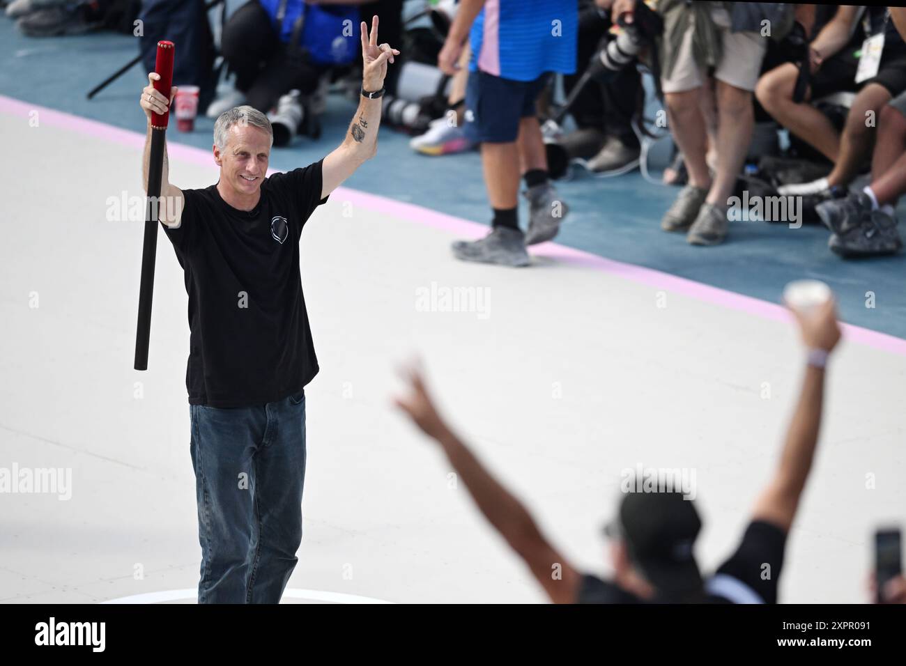 Paris, France. 07th Aug, 2024. Olympics, Paris 2024, skateboard, park ...