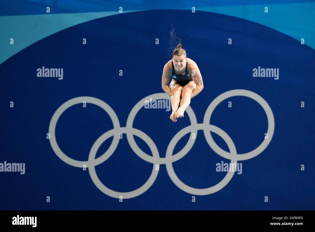 Britain's Grace Reid competes in the women's 3m springboard diving ...