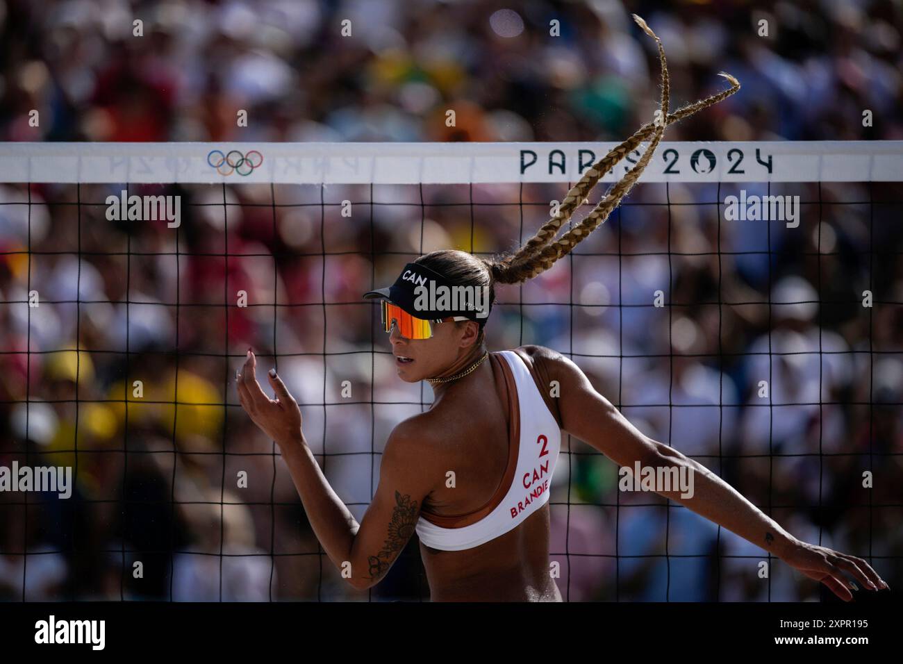 Canada's Brandie Wilkerson eyes the ball during the women's ...
