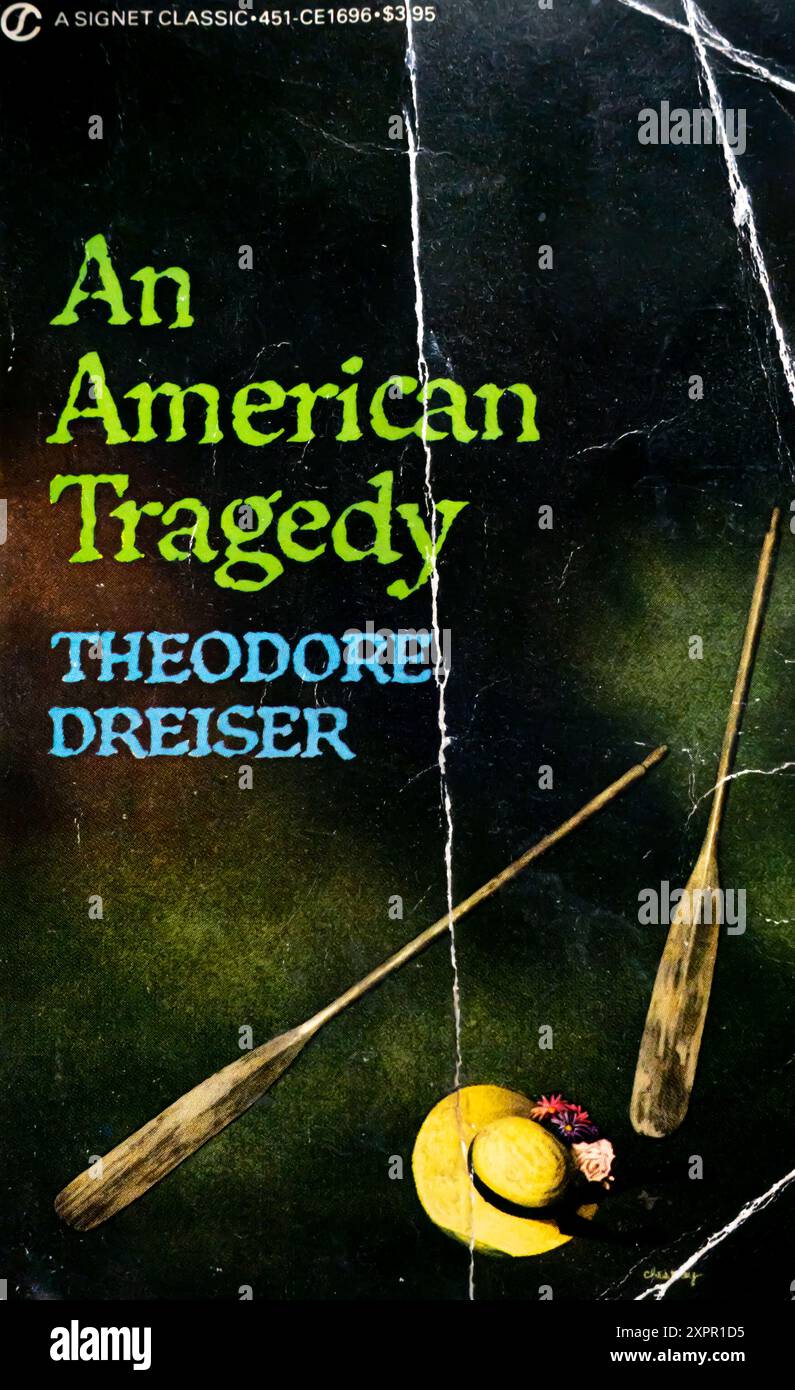 An American Tragedy Novel by Theodore Dreiser book cover , 1925 Stock ...