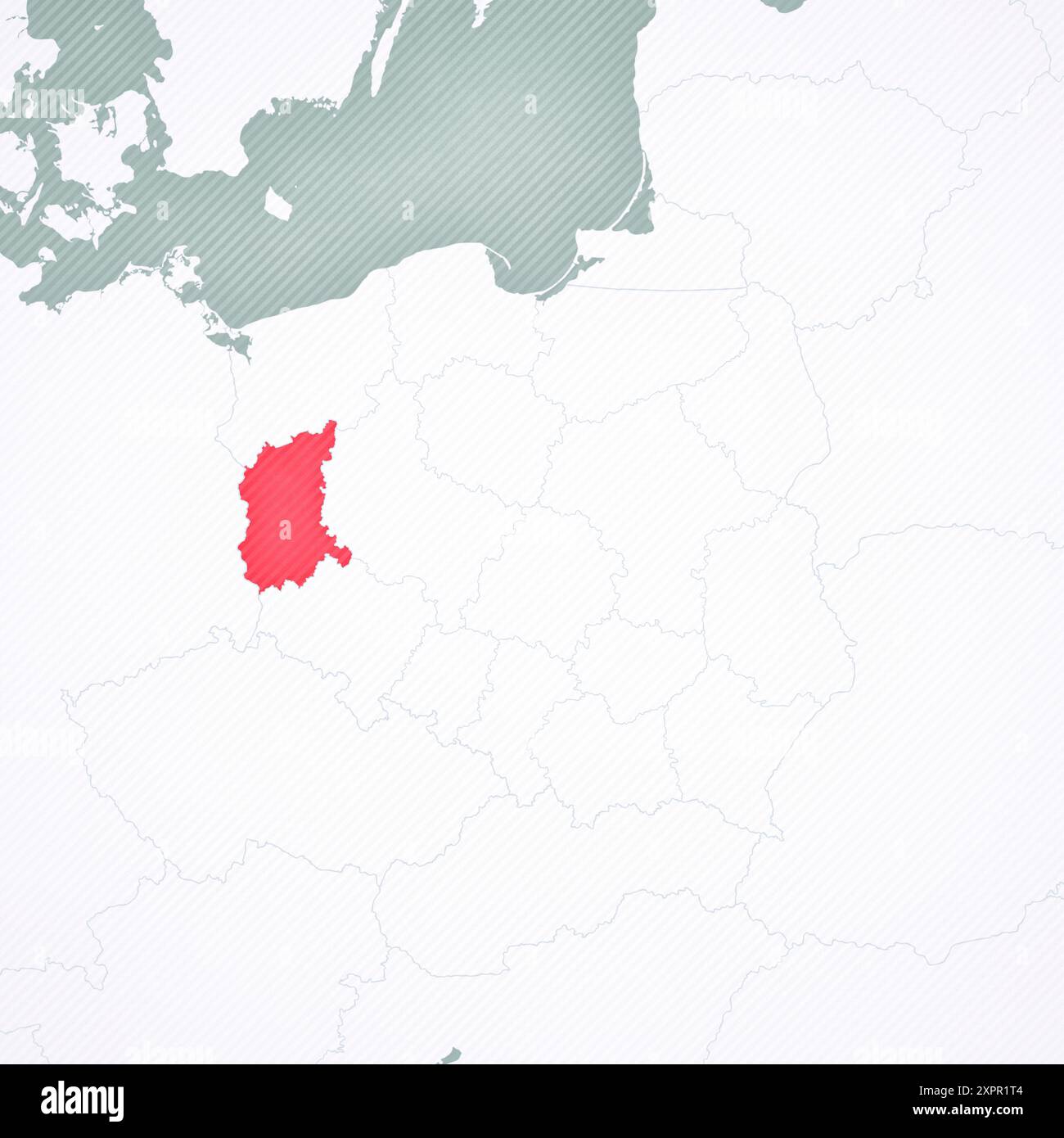 Lubusz on the map of Poland with softly striped vintage background ...