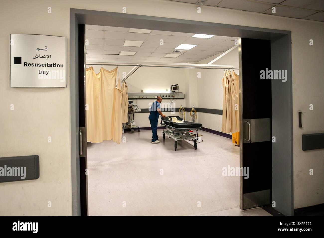 Beirut, Lebanon. 07th Aug, 2024. A medical employee prepares a ...