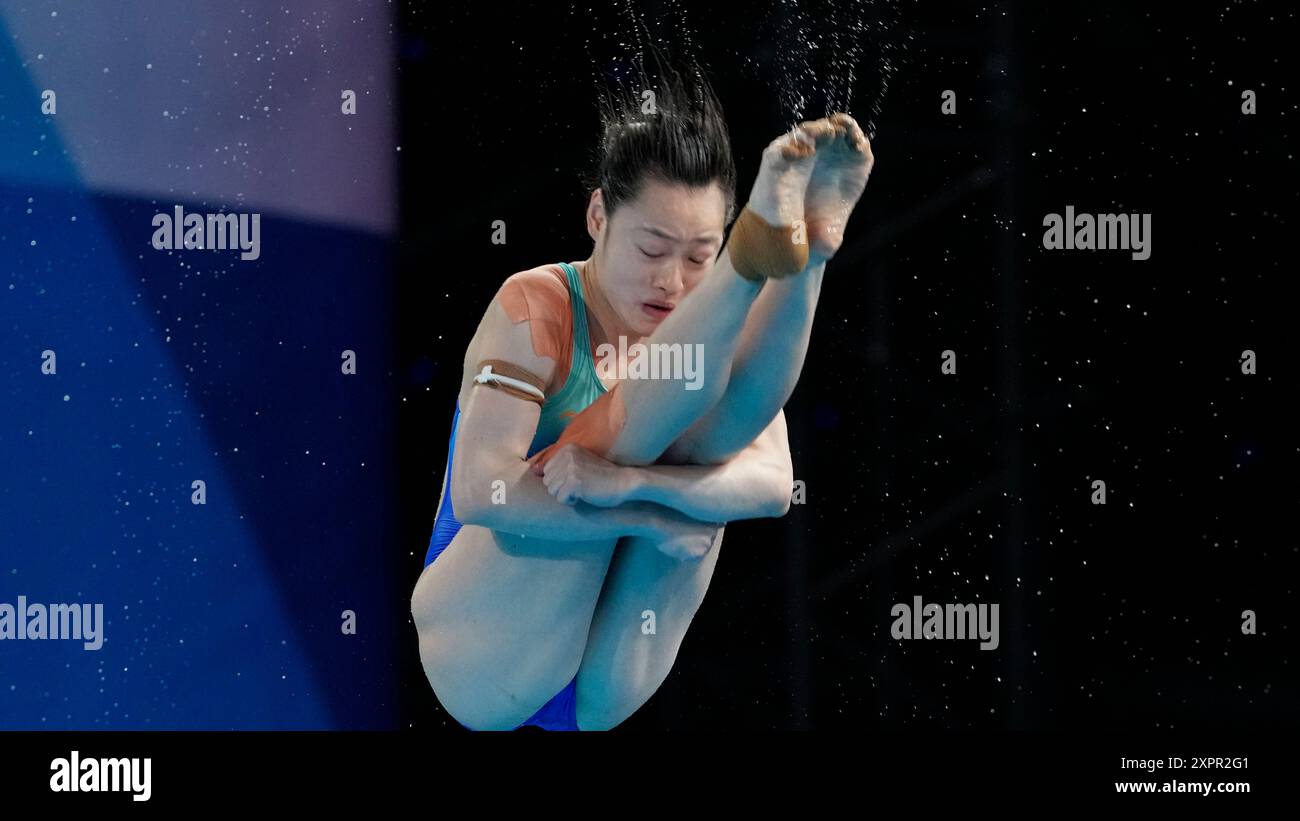 China's Chang Yani competes in the women's 3m springboard diving ...