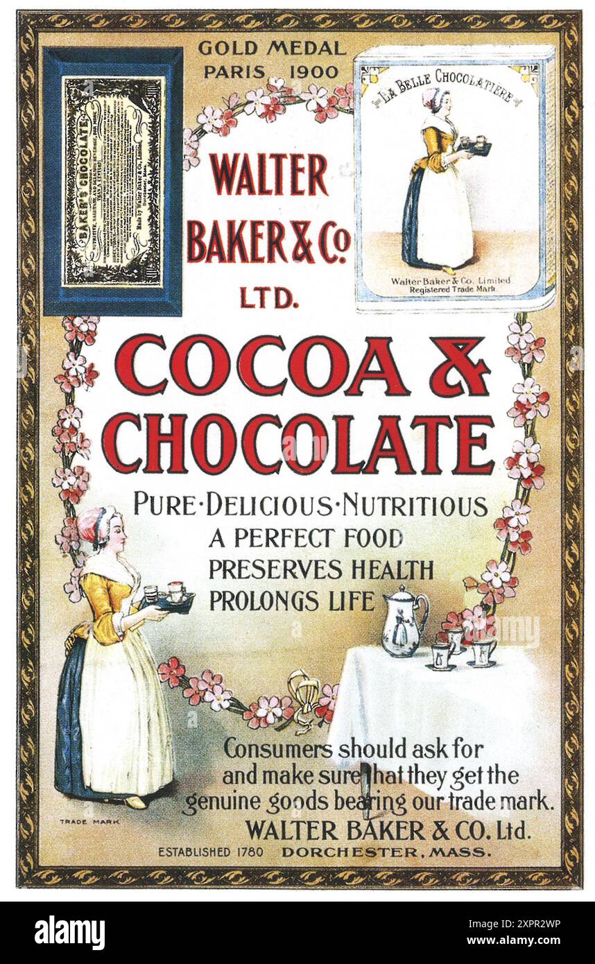 Old chocolate advert Cut Out Stock Images & Pictures - Alamy