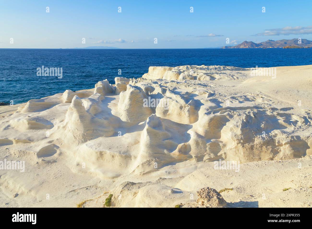 Rock formations, Sarakiniko, Milos Island, Greece Stock Photo - Alamy