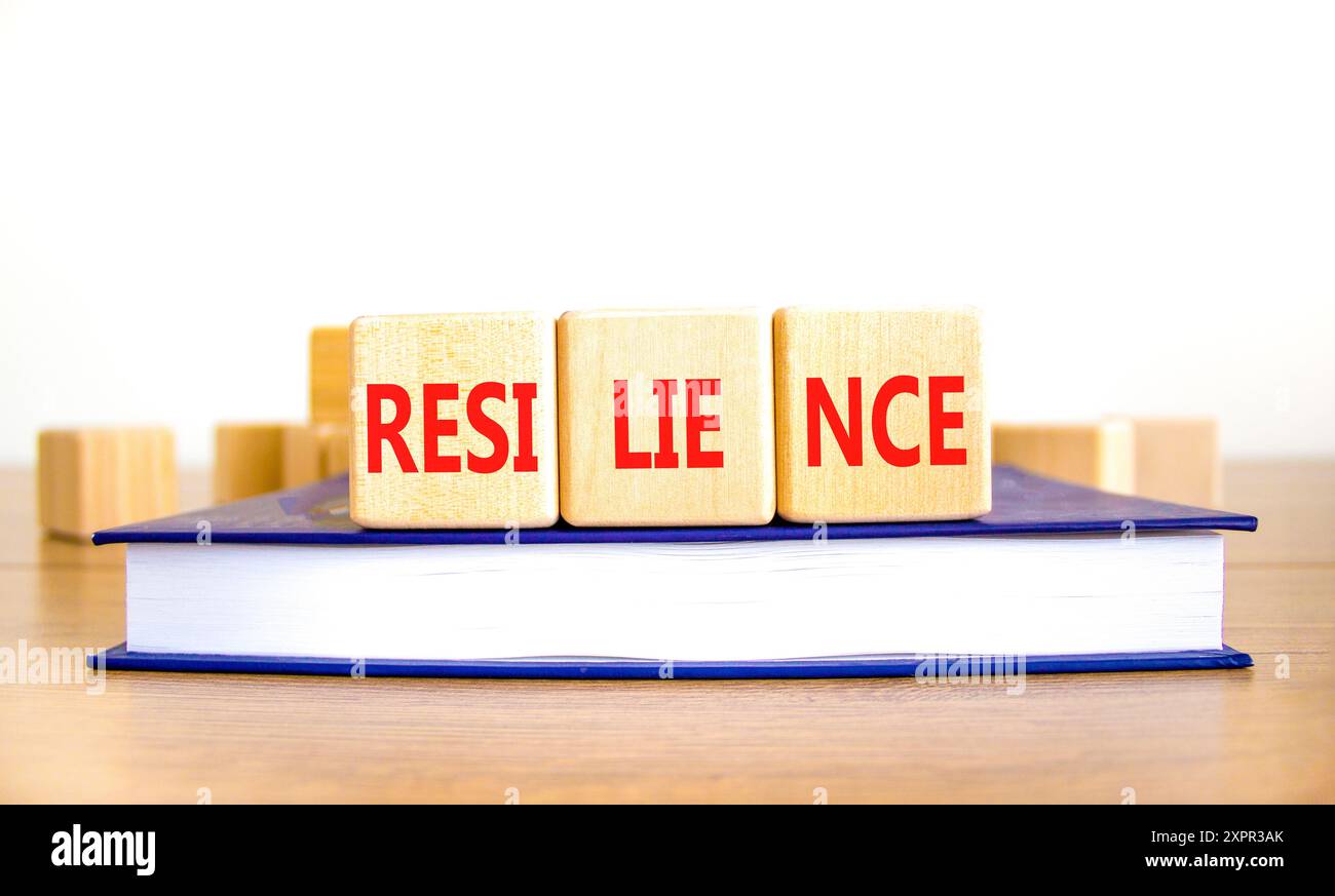 Resilience symbol. Concept word Resilience on beautiful wooden blocks ...