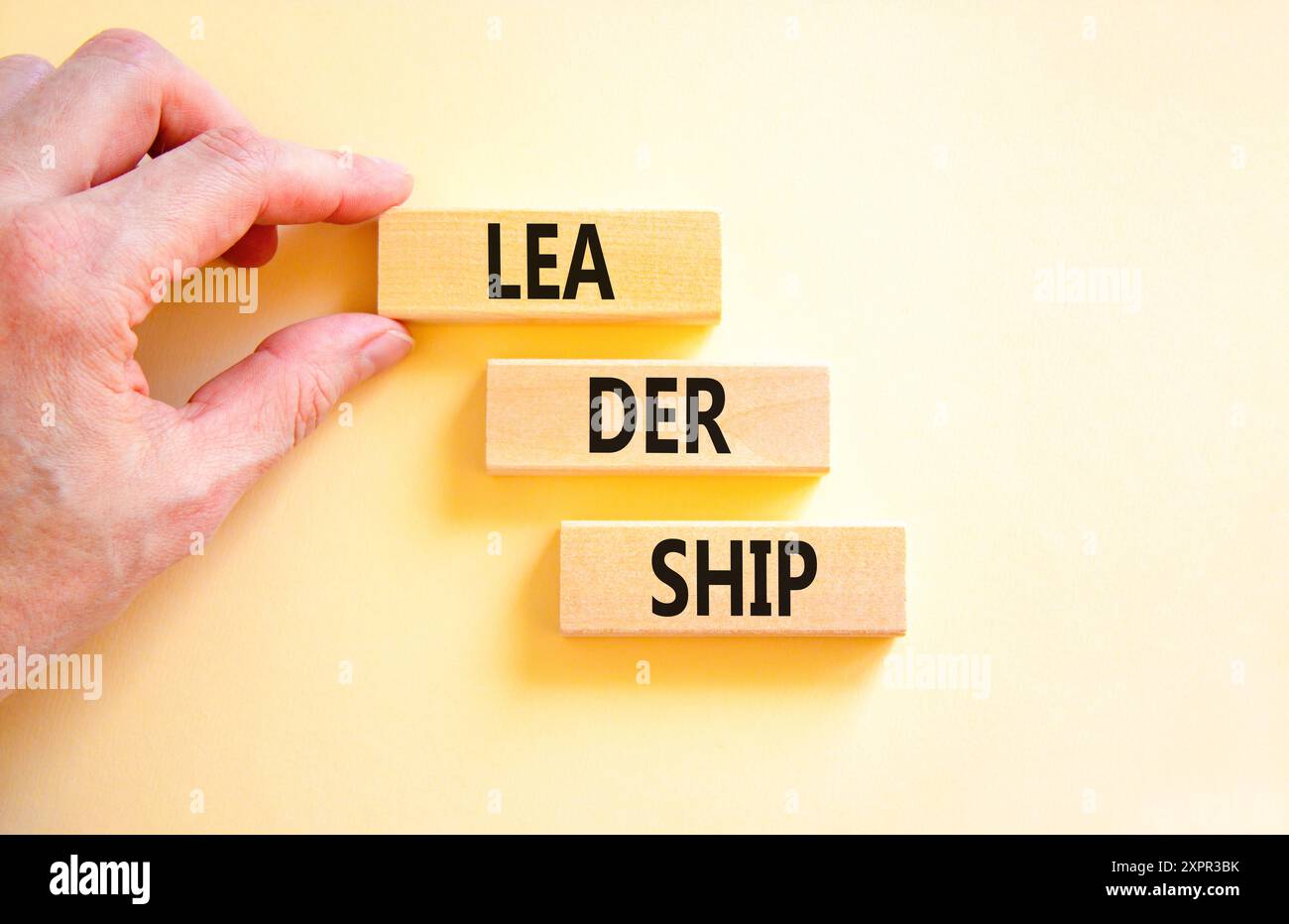 Leadership symbol. Concept word Leadership on beautiful wooden blocks ...