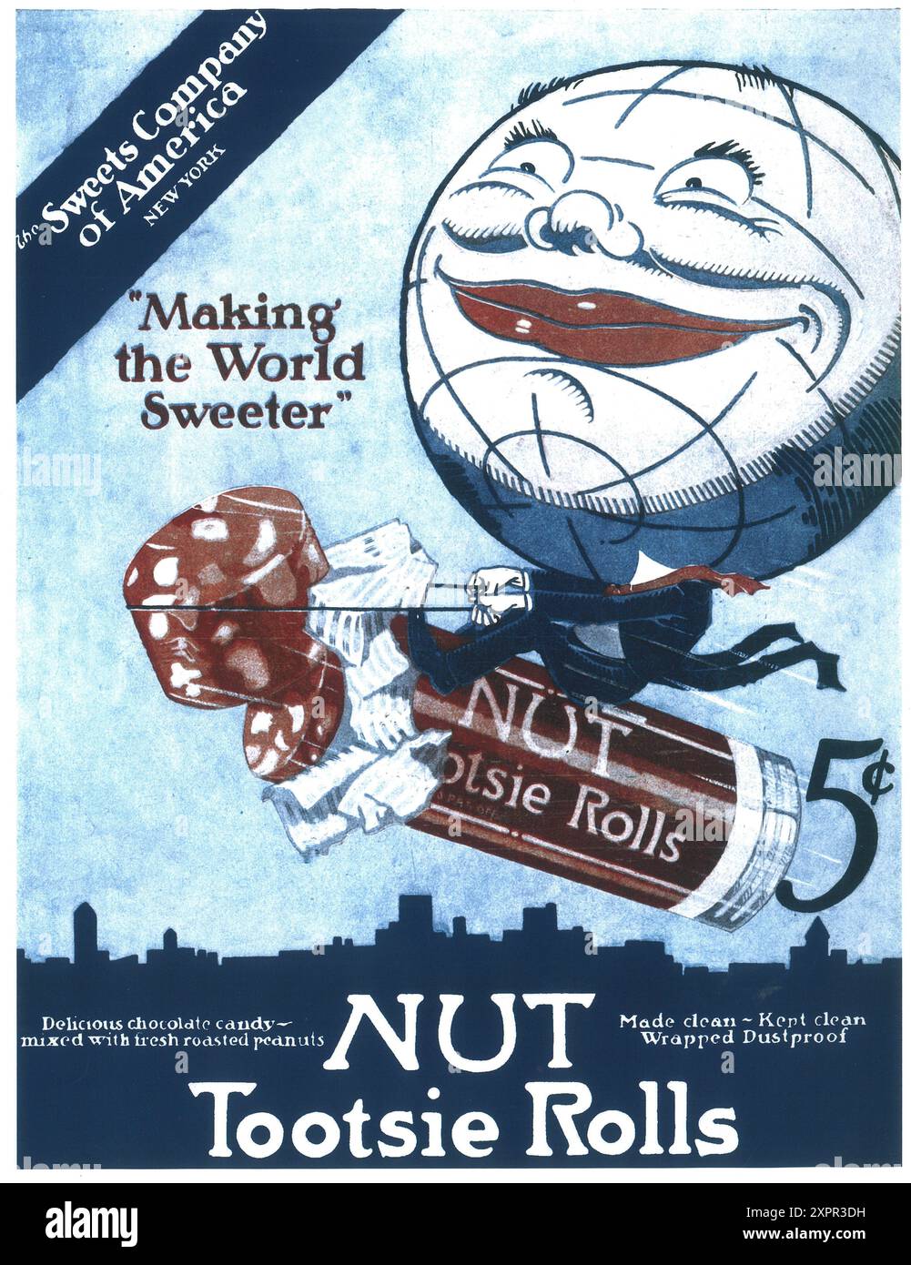 1919 Nut Tootsie Rolls Chocolate Candy Ad - The Sweets Company of ...