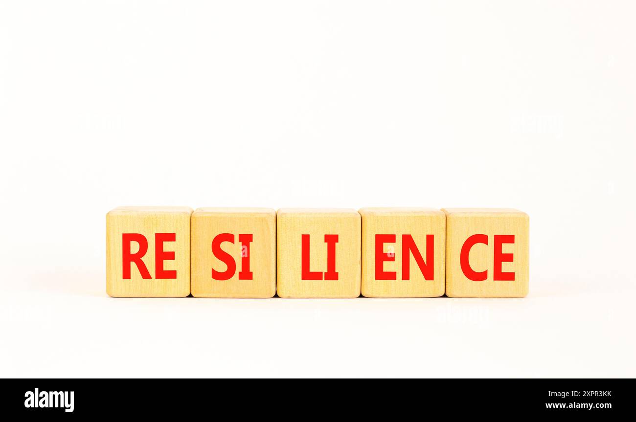 Resilience symbol. Concept word Resilience on beautiful wooden blocks ...