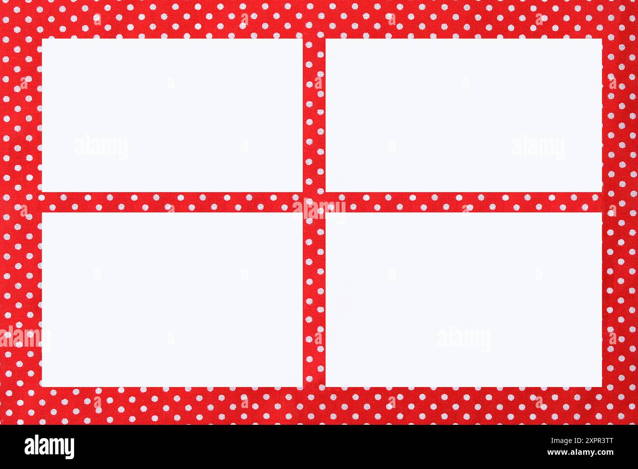 Bright red fabric material with a white polkadot pattern. Backgrounds ...