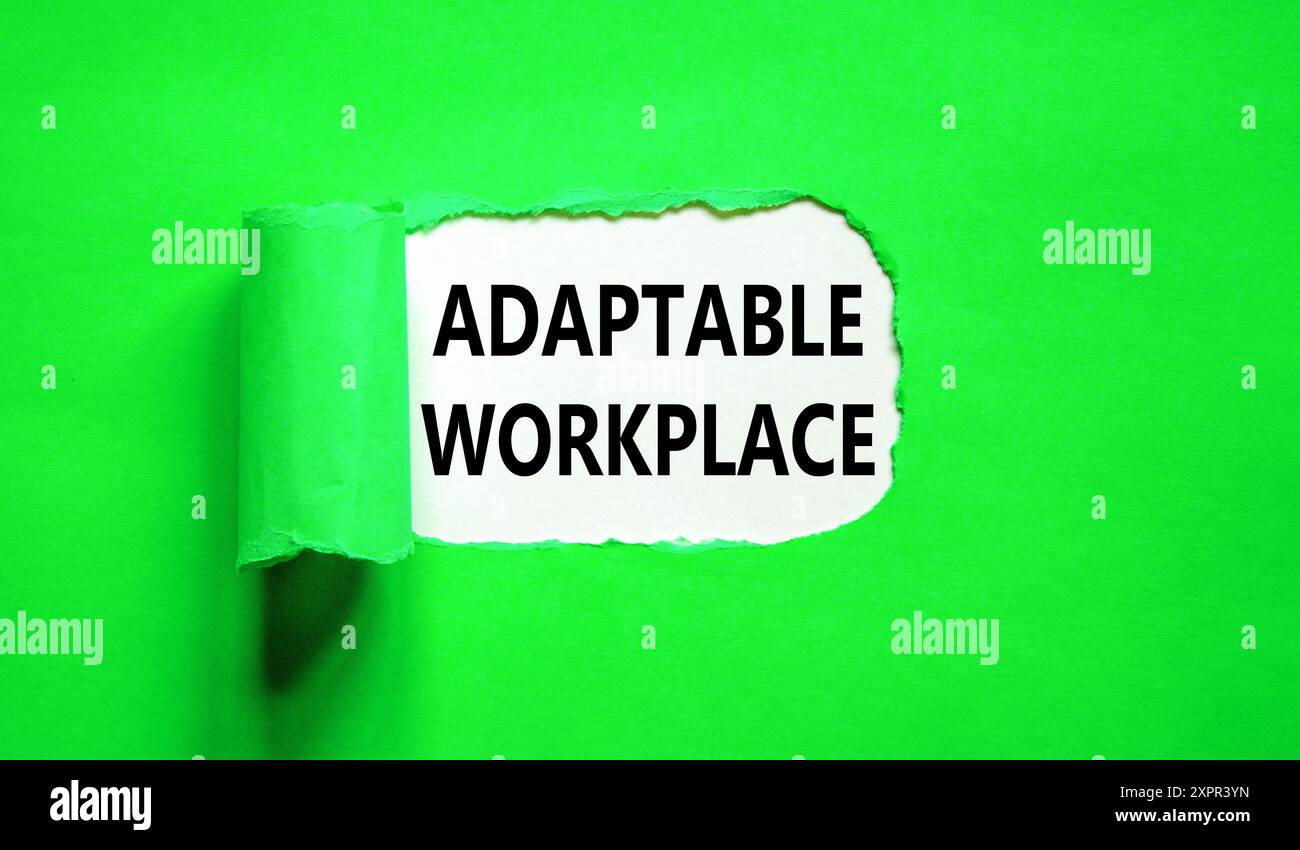 Adaptable workplace symbol. Concept words Adaptable workplace on ...