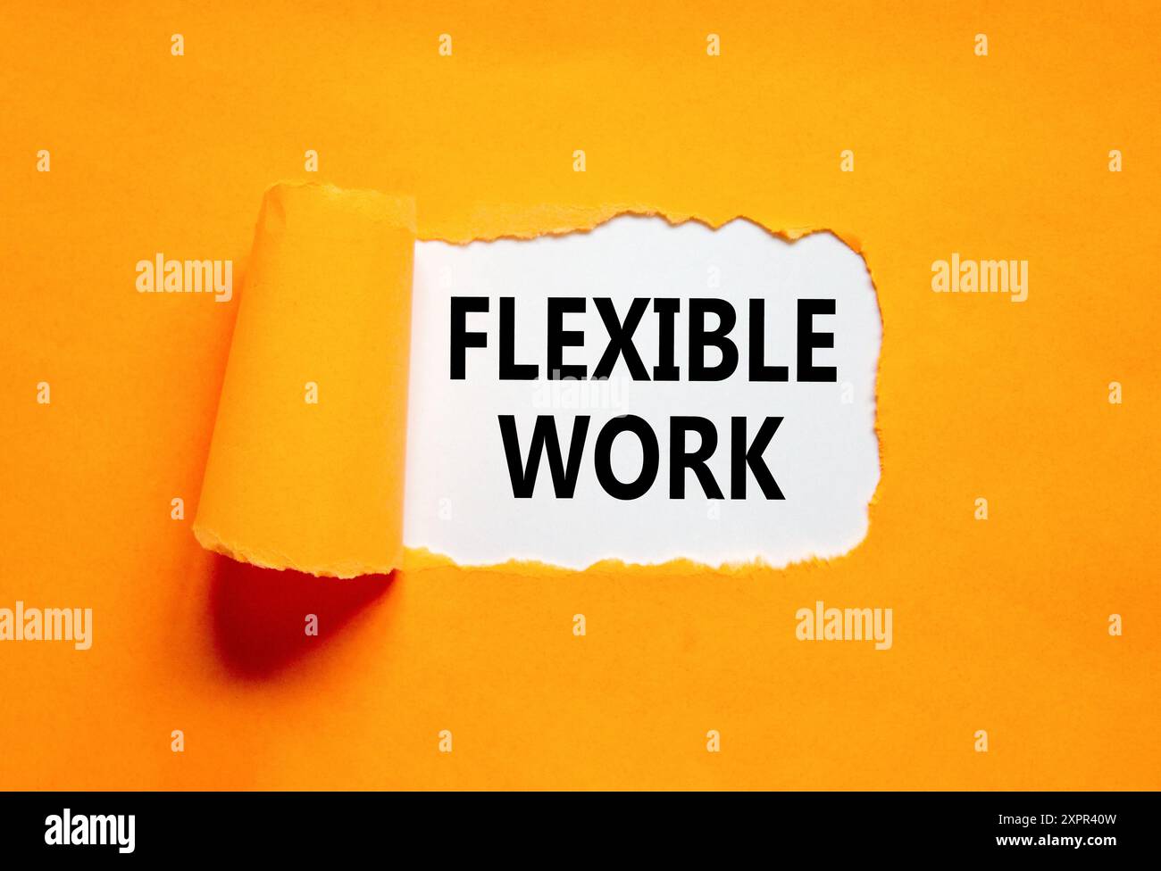 Flexible work symbol. Concept words Flexible work on beautiful white ...